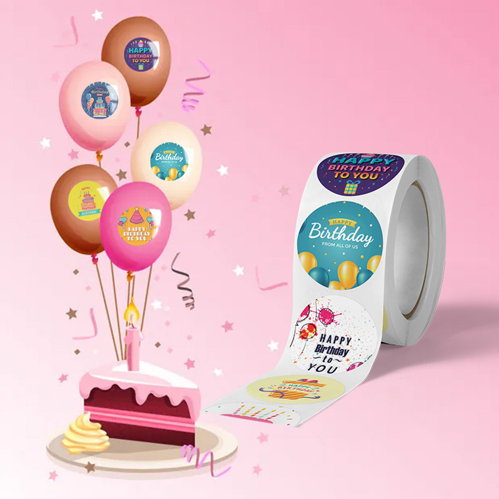 500pcs Happy Birthday Stickers Self Adhesive Seal ... – Vicedeal