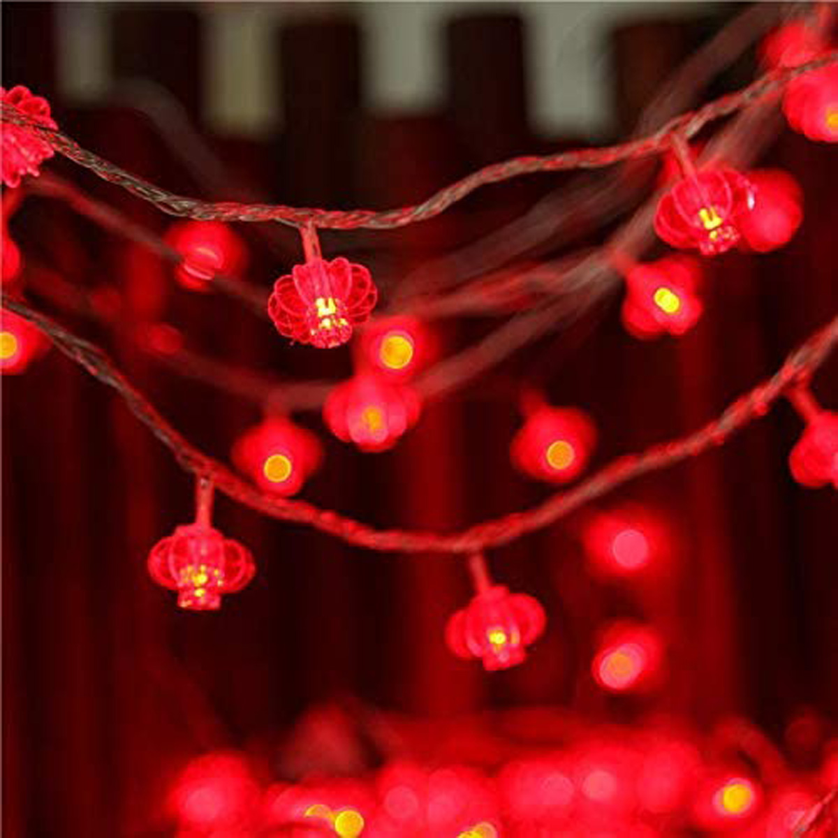 2.5M 20 LED Lights Traditional Chinese Red Lantern... – Grandado