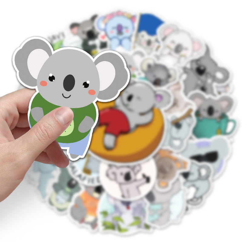 10/50pcs Animal Sticker Cute Koala Stickers Cartoo... – Grandado