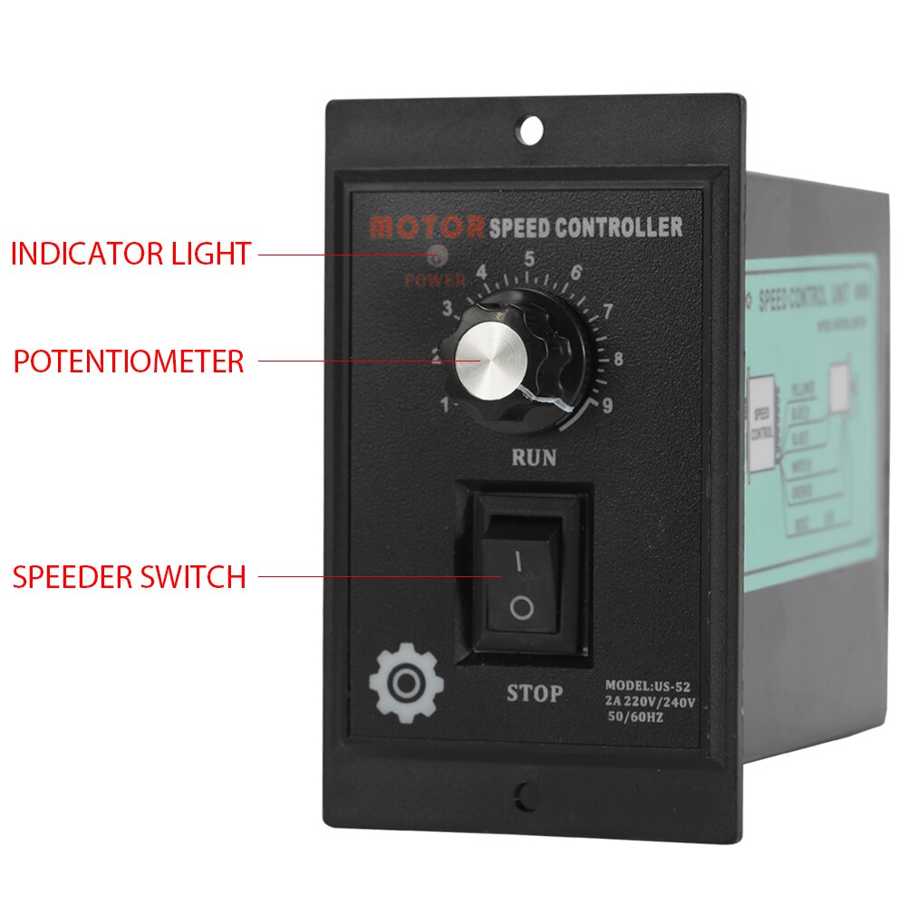 400W Motor Speed Controller Speed Control Pinpoint... – Grandado