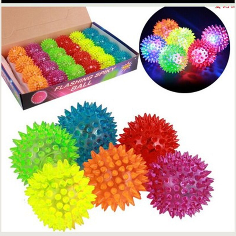 Flashing Spiky Ball Light-Up Rubber High Bouncy Ba... – Vicedeal