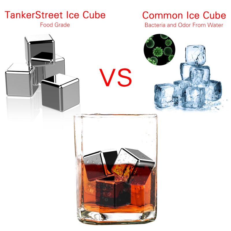 6 pieces of reusable frozen stones in stainless st... – Grandado