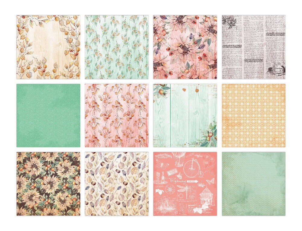 Ripe pomegrnate Scrapbooking paper pack of 24 shee... – Vicedeal