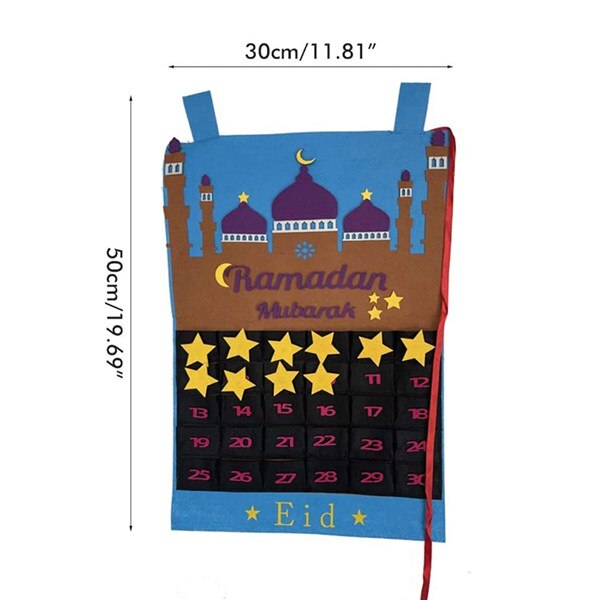 Ramadan Calendar Eid Mubarak Hanging Countdown Cal... – Vicedeal