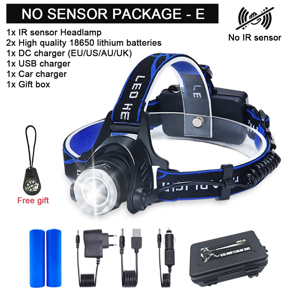 LED koplamp vissen koplamp T6/L2 Zoom lamp Waterdi... – Grandado