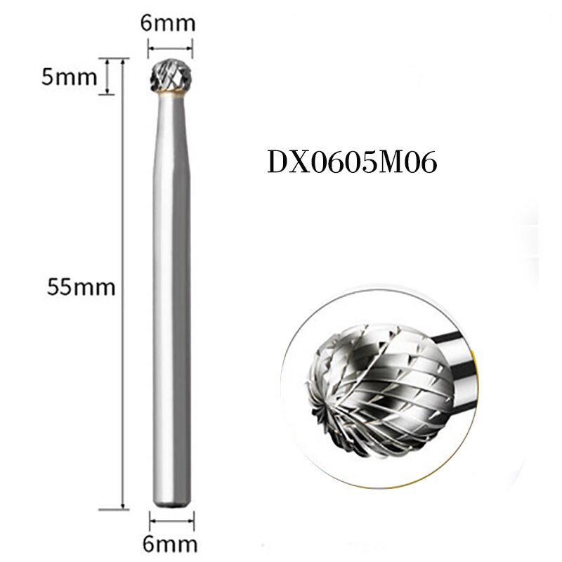 YG8 Alloy Rotary File 1Pcs Round D-type Double slo... – Grandado