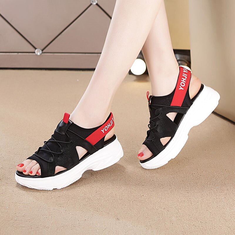 Fashionable open-toed sports sandals elastic with ... – Grandado