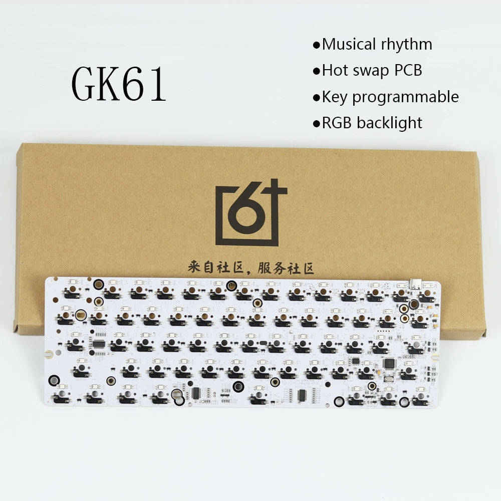 GK61 swap PCB mechanical keyboard GH60 RGB Backlig... – Grandado