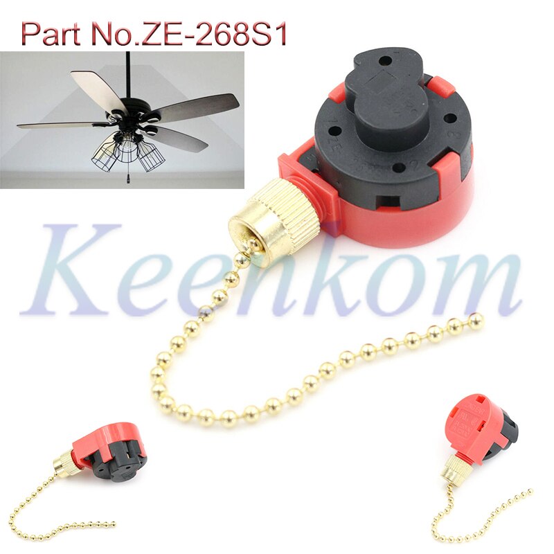 Zing Ear ZE-268S1 Switch brass finish 4 Wire 3-spe... – Vicedeal