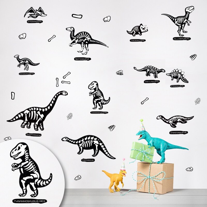 Leucht Dinosaurier DIY Wand Aufkleber Cartoon Deko... – Vicedeal