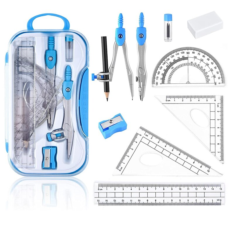 4 Set Math Geometry Kit Sets 10 Piece Drawing Tool... – Vicedeal