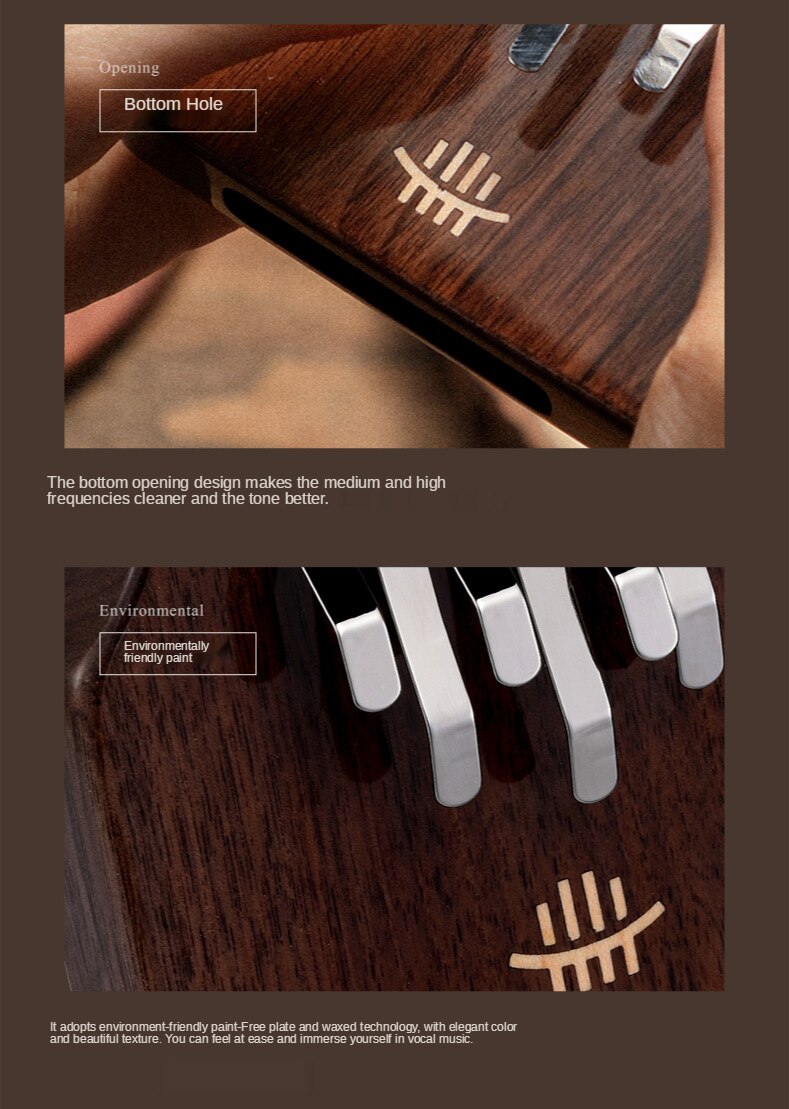 7 Keys Kalimba Mahogany Thumb Piano Reed 7 Key Mus... – Grandado