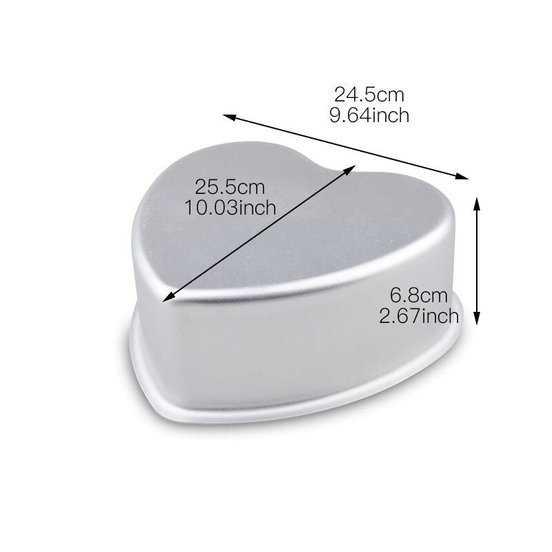 6/8/10 Inch Aluminium Heart Shaped Cake Pan Diy Ba... – Grandado