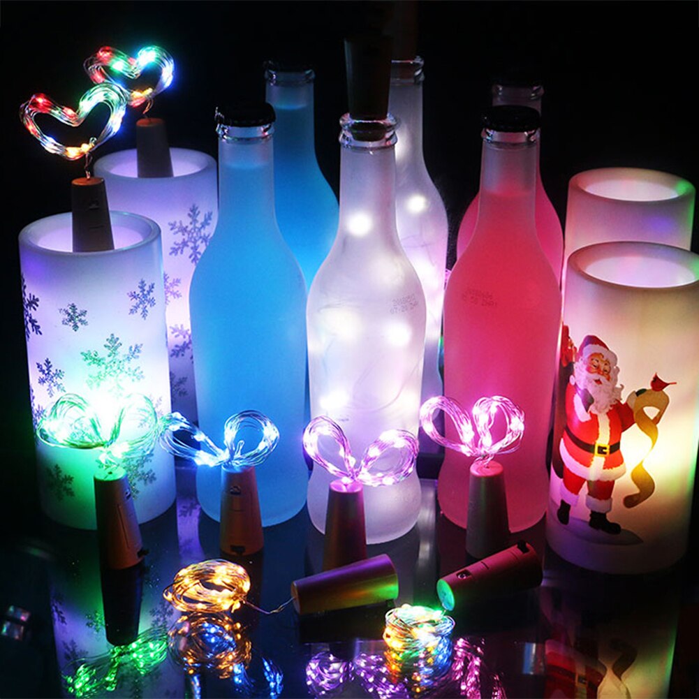 2M 20 LEDS Wine Bottle Lights Cork Garland DIY LED... – Grandado