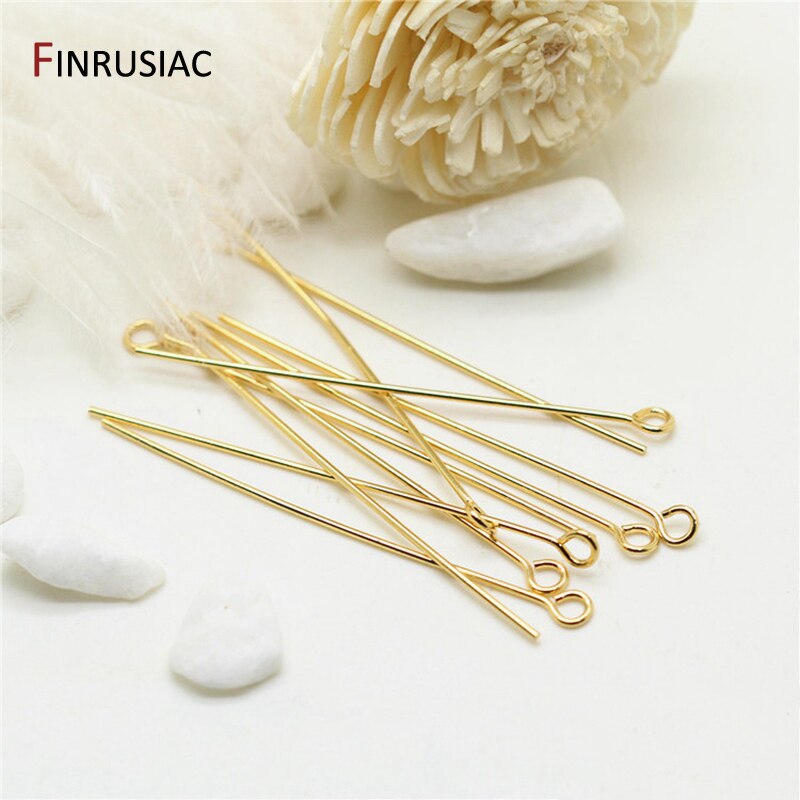 head pins for jewelry making copper metal 14K real... – Grandado