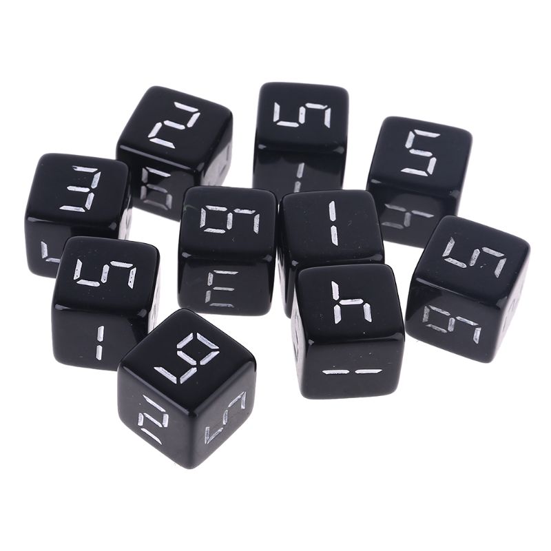 10pcs D6 Six Sided Dices Number Square Dice for Pa... – Grandado