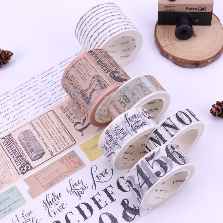 8M Retro English Letters Poster Sticker DIY Decora... – Vicedeal