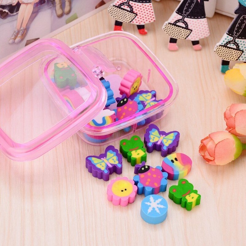 20Pcs/set Cute Rubber Eraser Kid School Supplies S... – Vicedeal