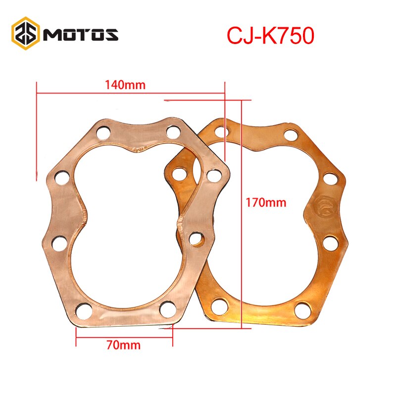 ZS MOTOS 1Pair K750 Ural Cylinder Head Pure Copper... – Grandado