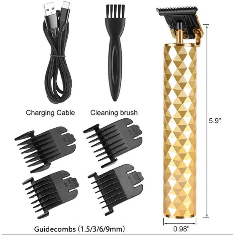 Electric Hair Clippers Haircut Cutter Luxury Gold ... – Grandado