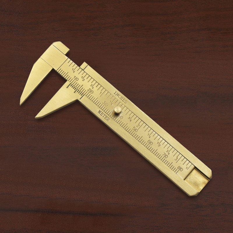 Portable Vernier Caliper Mini Retro Brass Sliding ... – Vicedeal