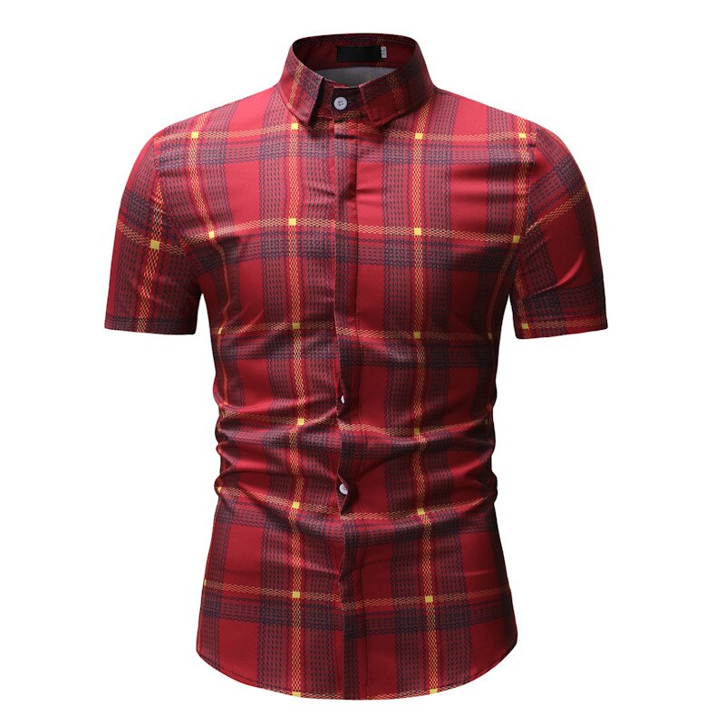 Plaid Shirt Mannen Mooie Zomer Mode Casual Mannen ... – Vicedeal