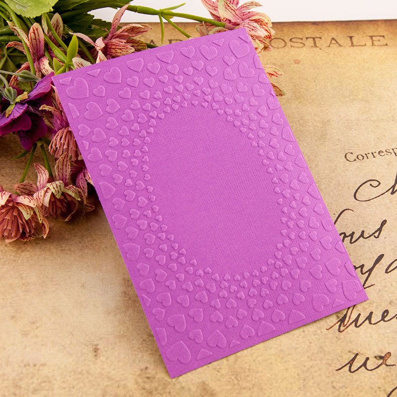 Heart print DIY Plastic Embossing Folders for DIY ... – Vicedeal