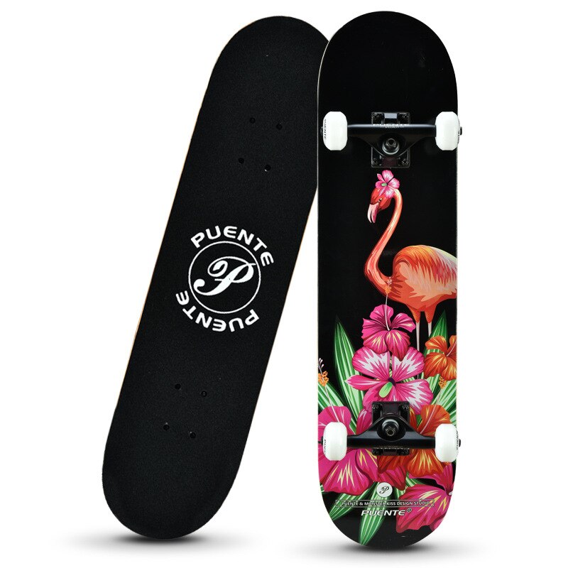 Skateboard Double Kicktail Cruiser Rocker Board Ma... – Vicedeal