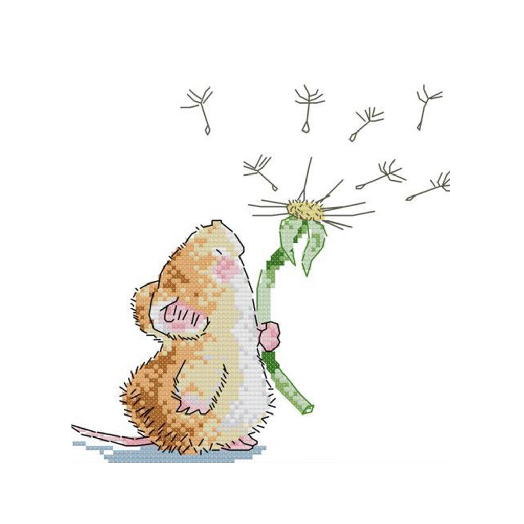 Mouse Dimensions Counted Cross Stitch Kit for Begi... – Grandado