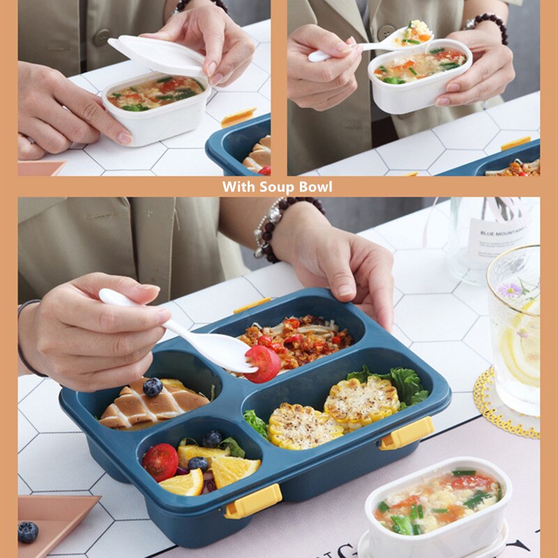 1300ml/850ml Healthy Plastic Lunch Box Snap Leak-P... – Vicedeal