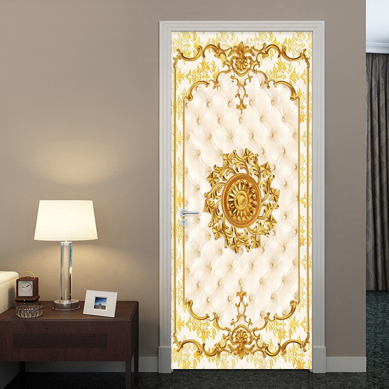 European Style 3D Gloden Pattern Door Sticker Livi... – Grandado
