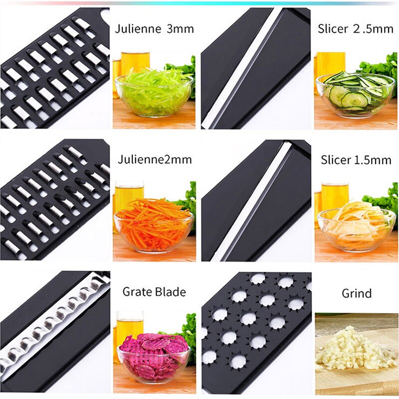 Vegetable Fruit Cutter with 6 Different Blades DIY... – Grandado