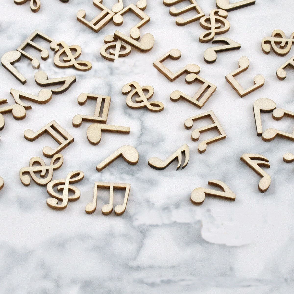 100 Pcs/pack Cute Wooden Music Notes Handcrafts Wo... – Grandado