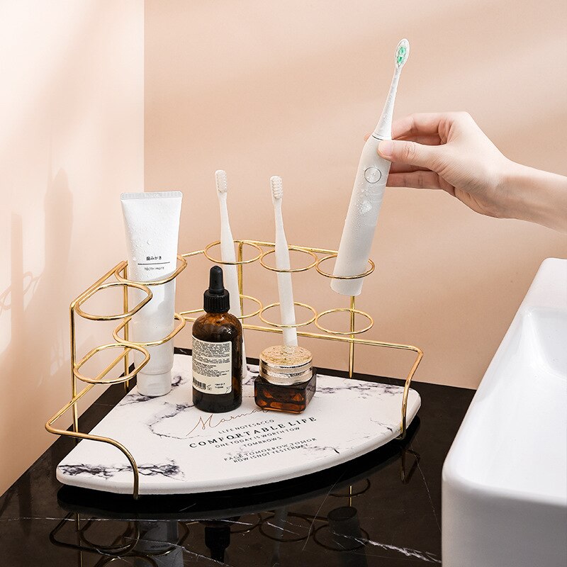 Bathroom Corner Tabletop Electric Toothbrush Rack ... – Vicedeal