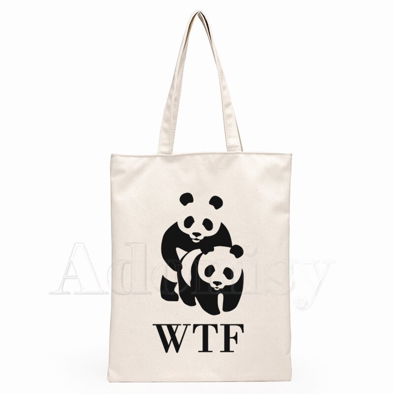 WWF Good WTF Panda Comedy Graphic Canvas Shoulder ... – Grandado