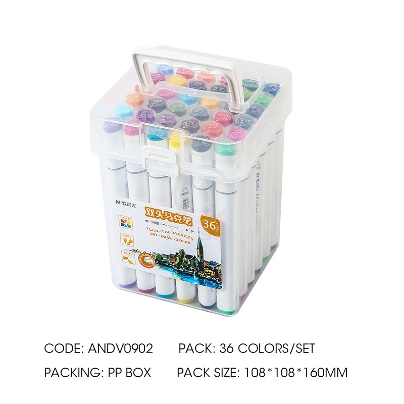 M&G 12/24/36/48/80/108 Colors Dual-tip Art Mar... – Vicedeal
