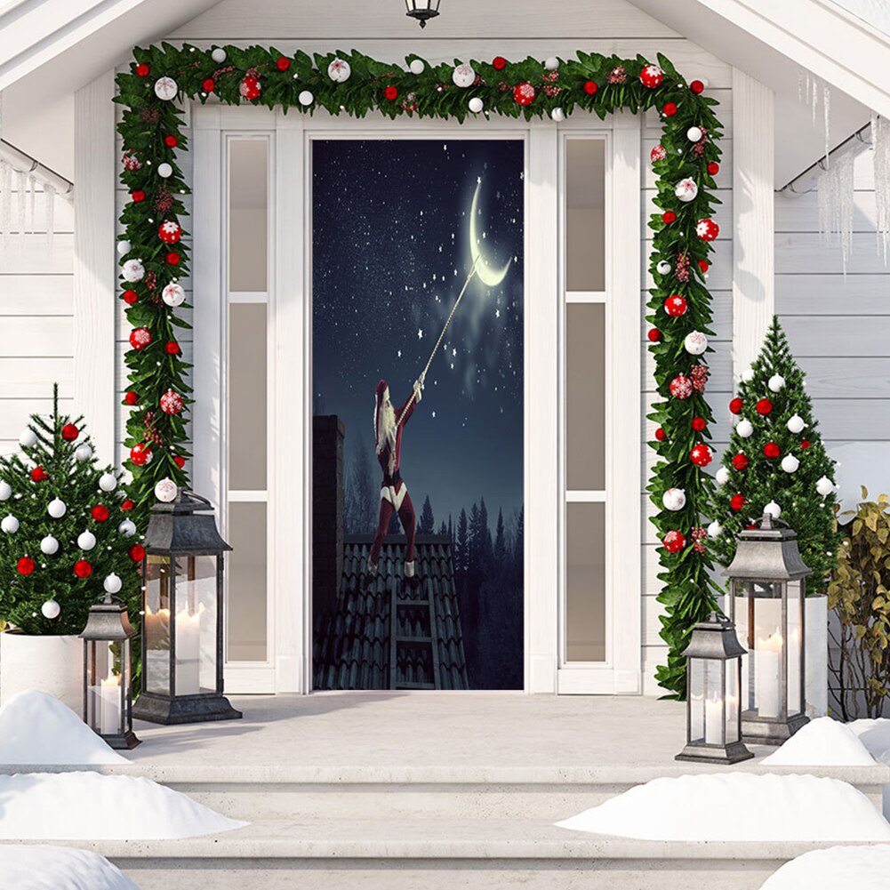 Adhesive Santa Claus Door Wall Sticker Decal Bedro... – Grandado