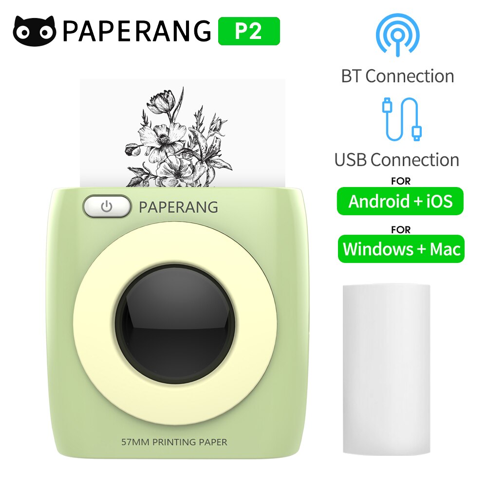 PAPERANG P2 Pocket Printer 300dpi Bluetooth Wirele... – Vicedeal