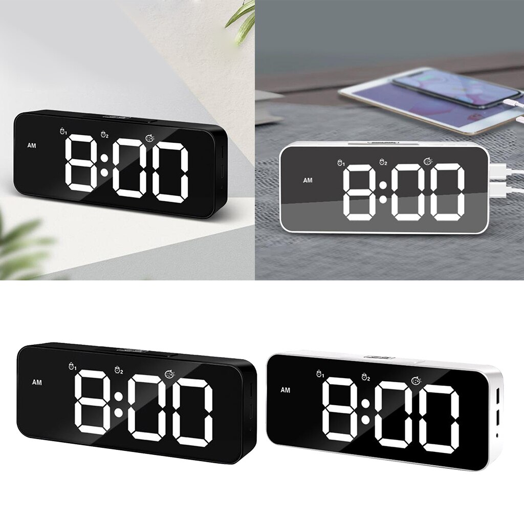 Alarm Clock Digital Large LED Display Bedside Cloc... – Vicedeal