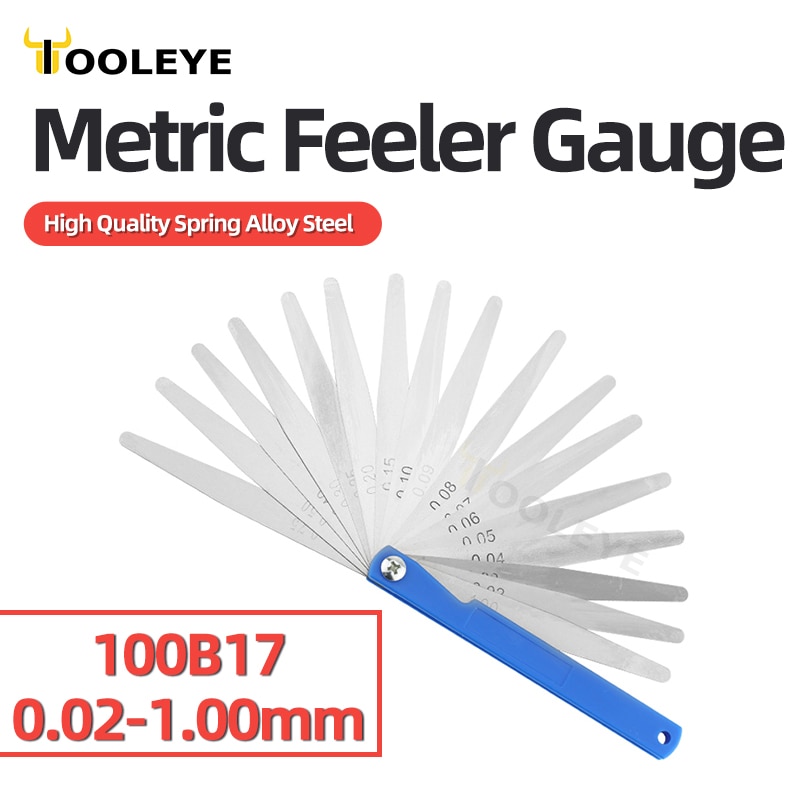 100B17 Feeler Gauge Metric Thickness Gauge Set Bla... – Grandado