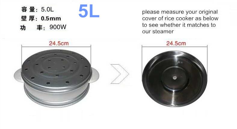 1.5L 2L 3L 4L 5L aluminum Alloy rice cooker steame... – Grandado