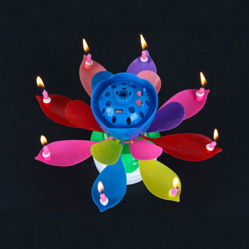 Wedding Birthday Party Candles Musical Lotus Flowe... – Vicedeal