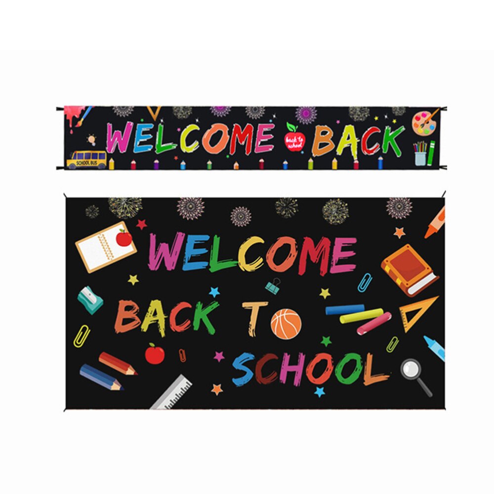 1 Pc Welcome Back To School Backdrop Classroom Sce... – Grandado
