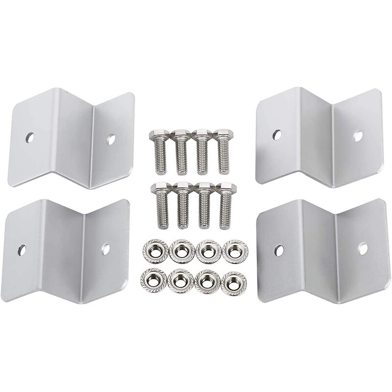 4 Sets Solar Panel Mount Mounting Z Bracket Set RV Boat Off Grid Roof ...