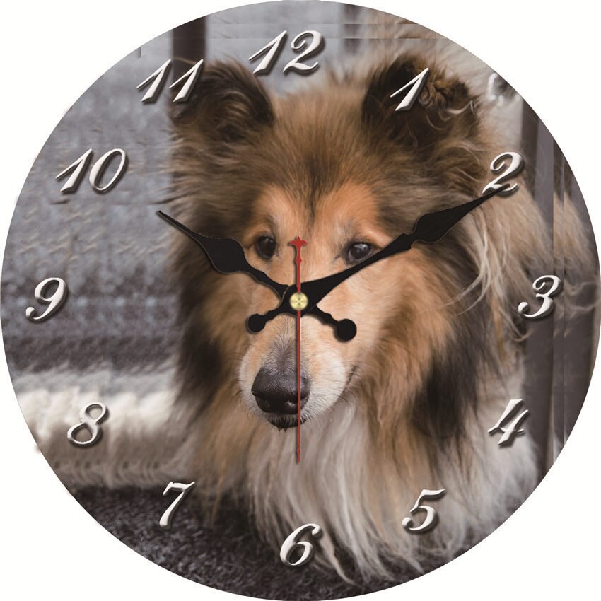 Vintage Wall Clock Cute Animal Dog Wall Clock Larg... – Grandado