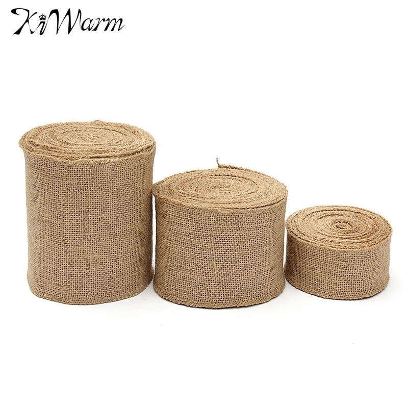 10M Retro Natuurlijke Jute Hessische Jute Stof Lin... – Vicedeal