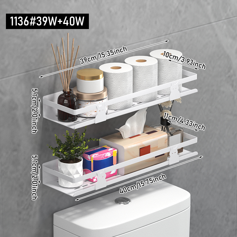 Badkameropbergrek, aan de muur gemonteerd opbergre... – Vicedeal