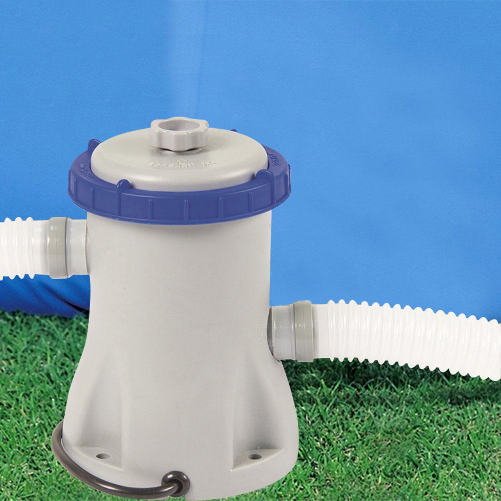 Pool Filter Pump 330 Gallons EU Plug Clear Cartrid... – Grandado