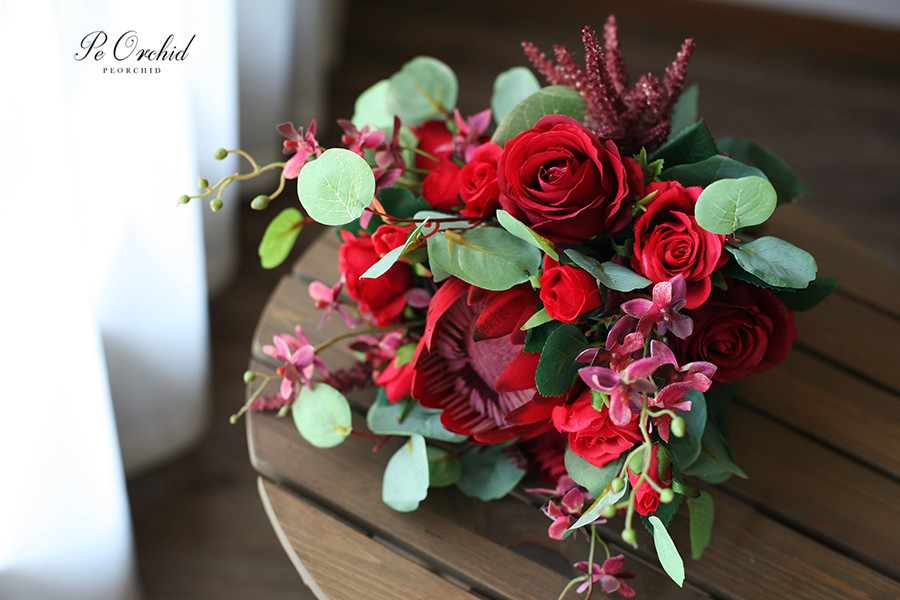 PEORCHID Bride Bouquet Ramo De Novia Artificial Em... – Grandado