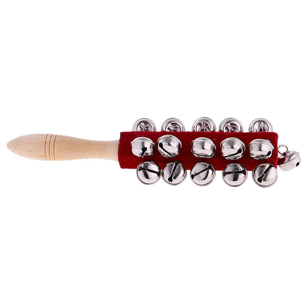 Wooden Hand Held 21 Jingle Bells Percussion Cradle... – Vicedeal